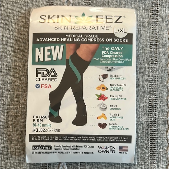 Skin Eez | Underwear & Socks | Black Athletic Socks With Compression ...